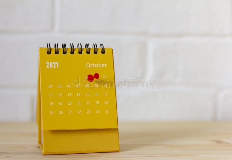 Calendar with Tear-off Sheets for October 2021. a Desktop Calendar for ...