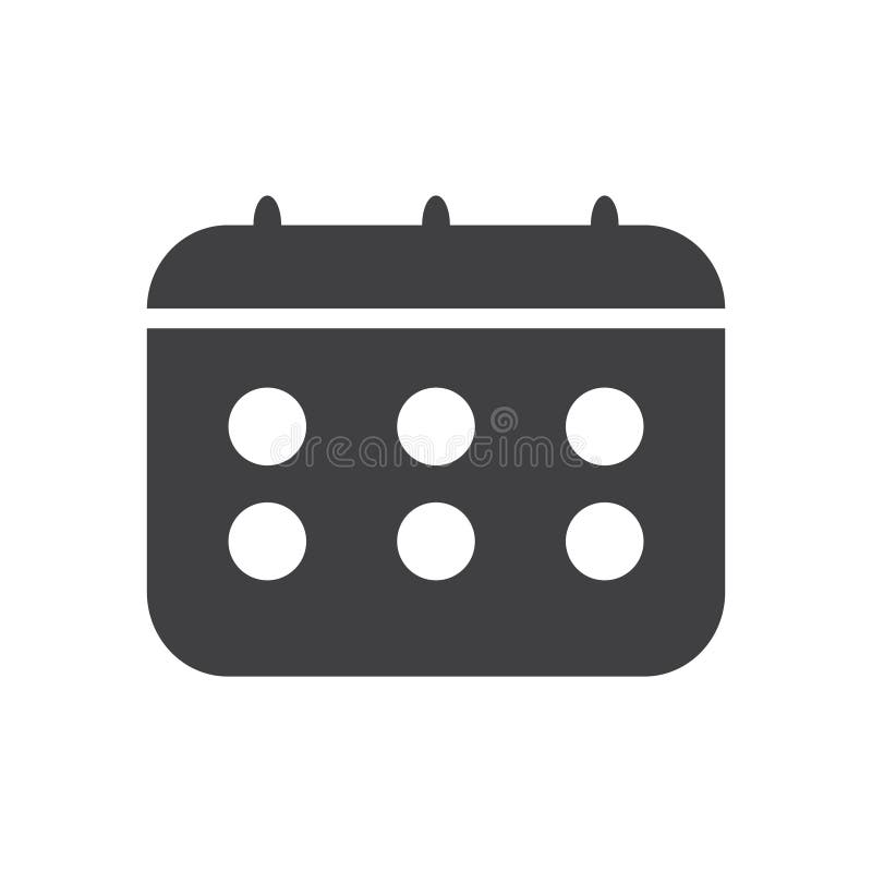 Calendar Template Icon stock vector. Illustration of vector - 346486919