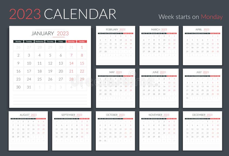 2023 Calendar stock vector. Illustration of november - 260026218