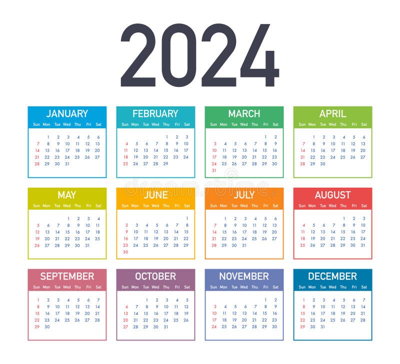 August 2024 Calendar Leaf. Calendar 2024 in Flat Style. Vector Stock Illustration Stock Vector ...