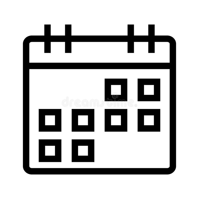 Calendar icon stock vector. Illustration of monthly - 100494533