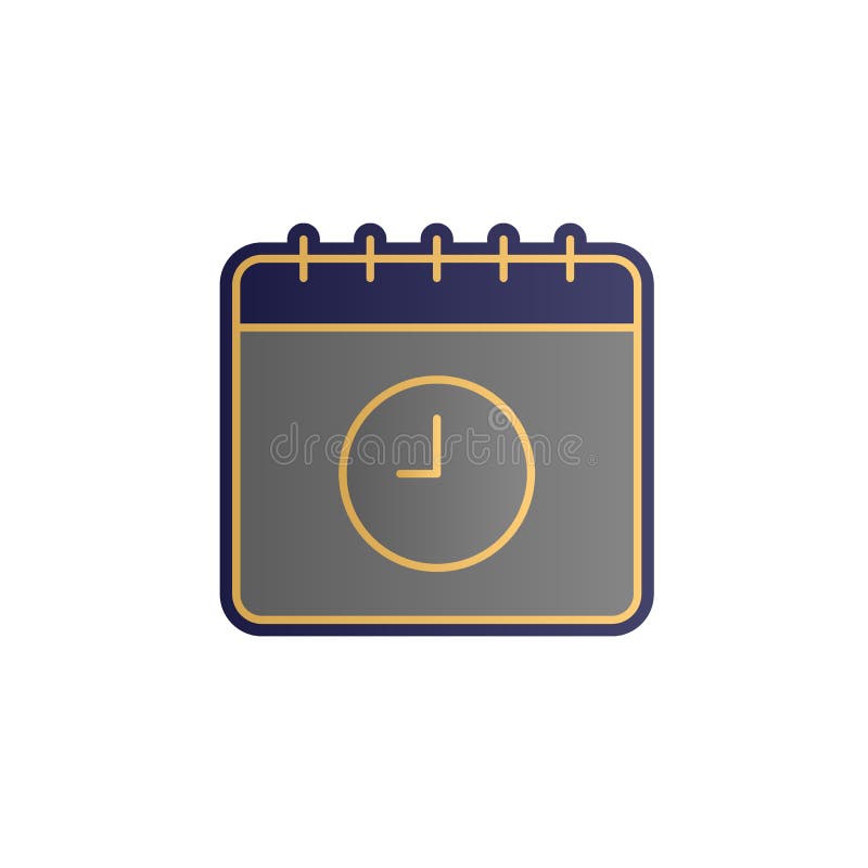 Calendar, Time Color Gradient Vector Icon Stock Vector - Illustration ...