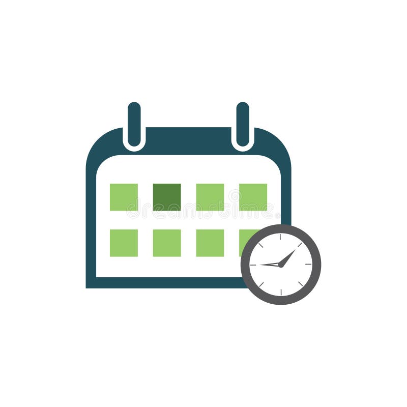 Calendar Time Icon Vector Deadline Illustration Event Reminder Symbol ...