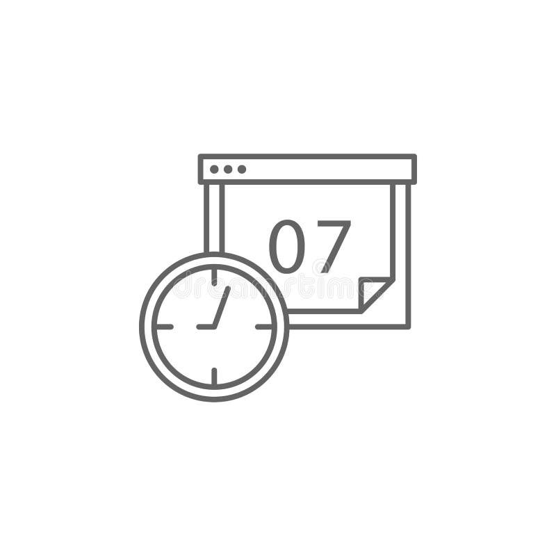 Calendar, Time Management Icon. Element of Time Management Icon Stock ...