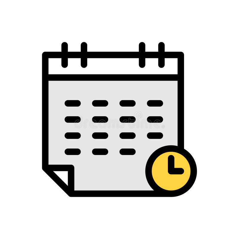 Calendar time stock vector. Illustration of reminder - 216655869