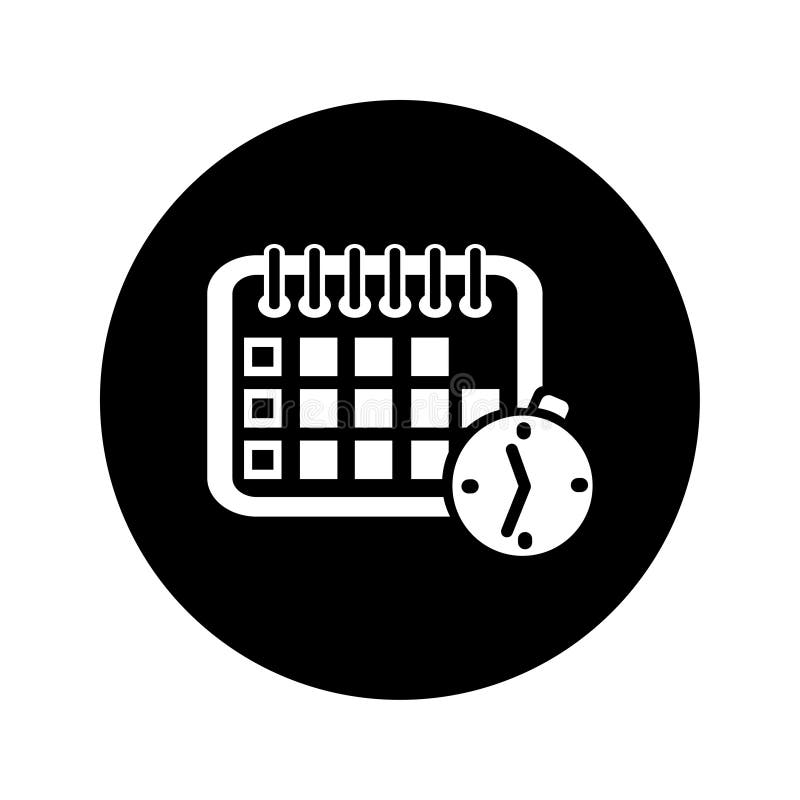 Calendar, Timer, Schedule Icon Stock Illustration - Illustration of ...