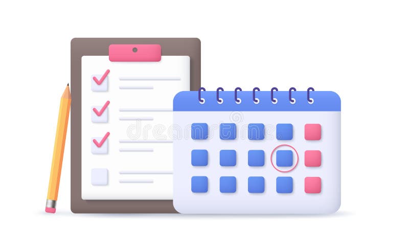 Task Planning, Businessmen Look at Calendar, Time Management ...