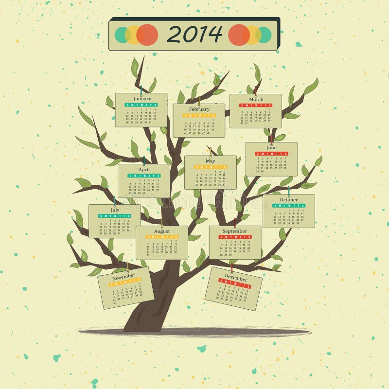 Calendar Tree Stock Illustrations – 37,502 Calendar Tree Stock ...
