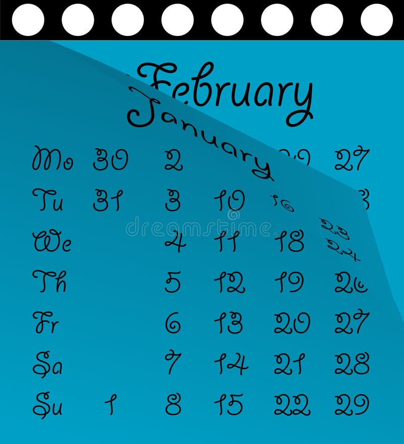 Calendar of two months stock illustration. Illustration of circle ...