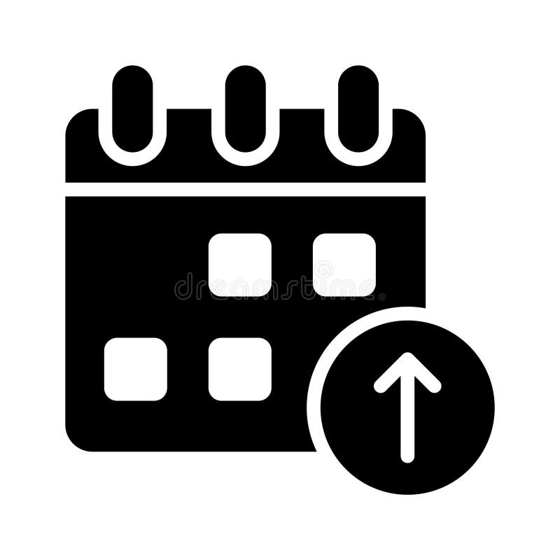 Calendar with an Upload Arrow Symbolizing Adding Schedules Stock ...