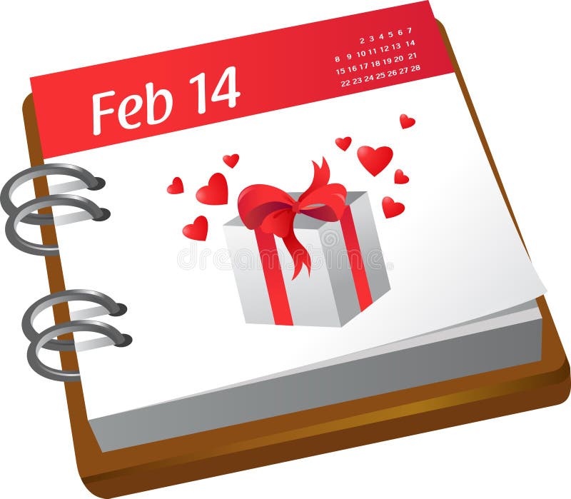 Calendar - Valentines day stock vector. Illustration of poster - 7815188