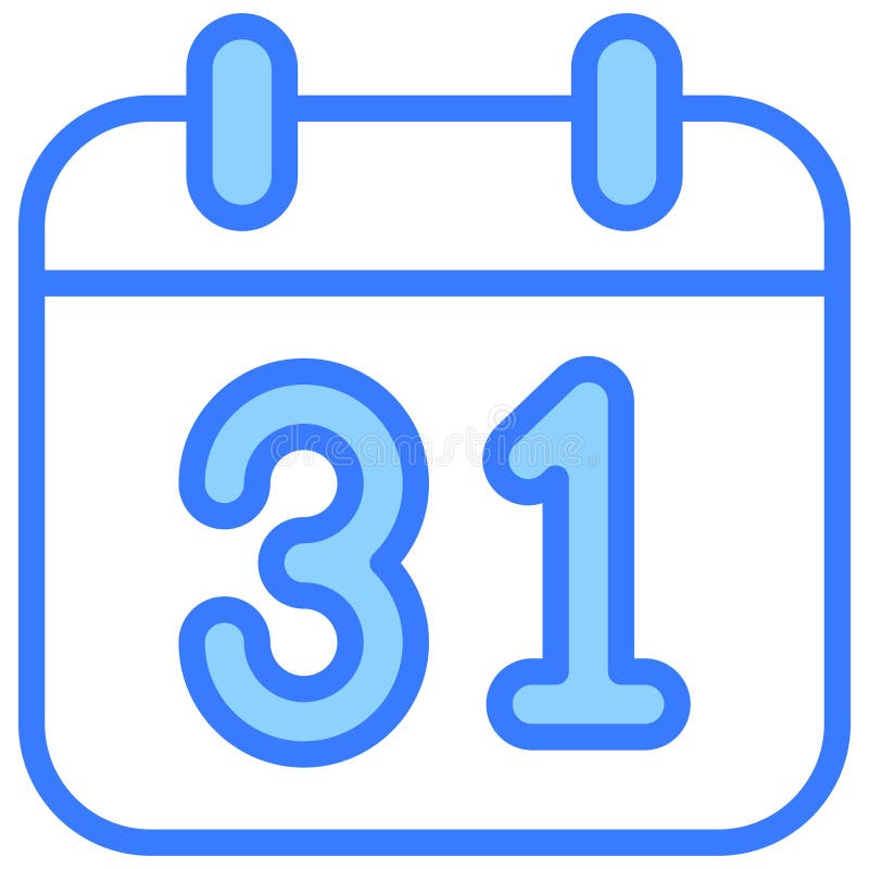 Calendar Vector Blue Outline Stock Vector - Illustration of deadline ...