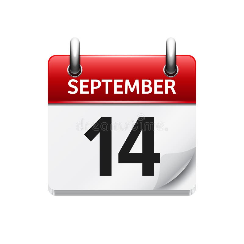September 14. Vector Flat daily Calendar Icon. Date and Time, Day ... September 14. Vector Flat daily Calendar Icon. Date and Time, Day ...