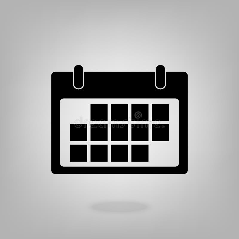 Calendar Vector Icon in Flat Style Isolated on Grey Background. for ...
