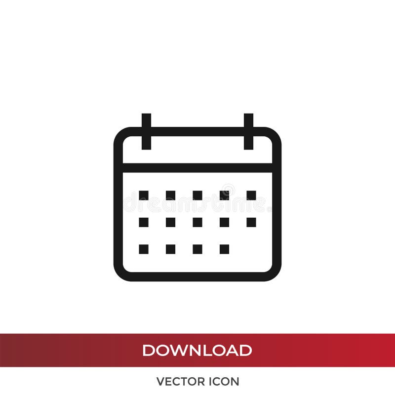 Calendar and Time Icon in Modern Design Style for Web Site and Mobile ...