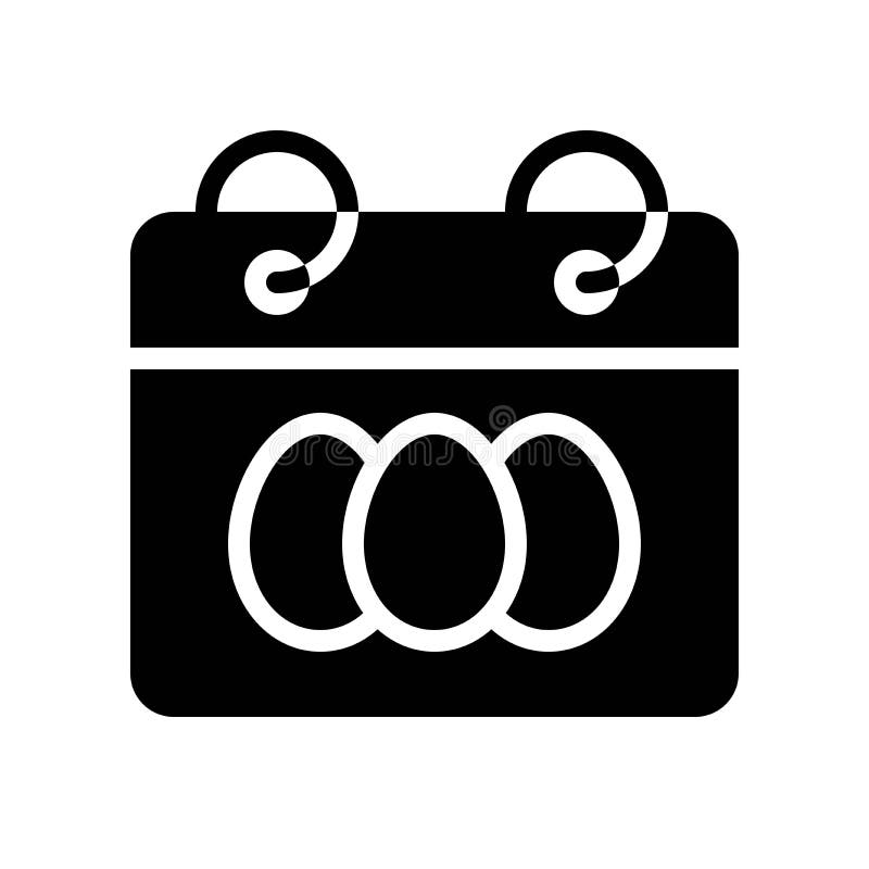 Calendar Vector, Isolated Easter Solid Style Icon Stock Vector ...