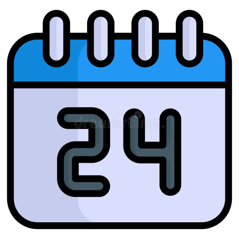 Calendar Vector Outline Colored Icon. Modern Colored Outline Symbols ...