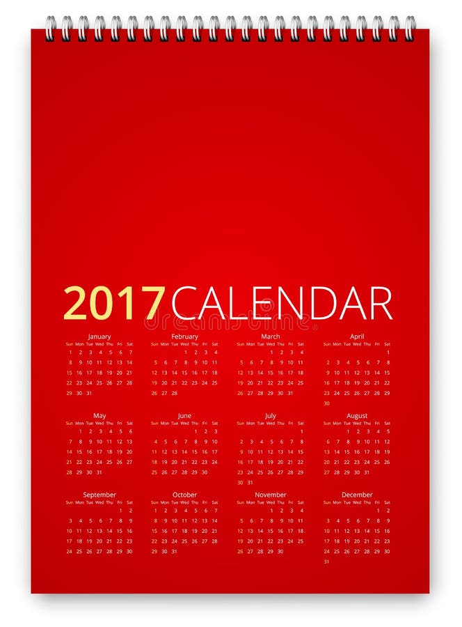 Calendar 2017 Vector stock vector. Illustration of month - 79067554