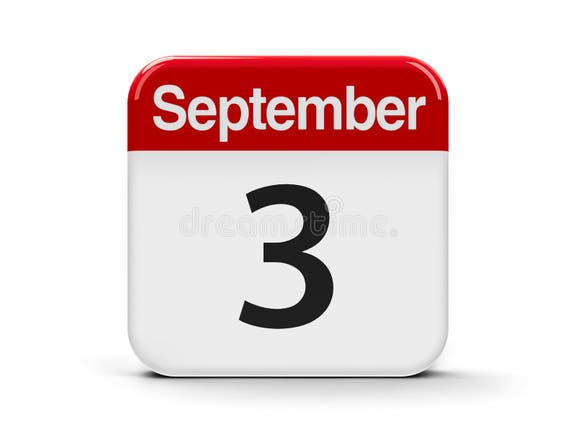 3rd September stock illustration. Illustration of number - 124235751