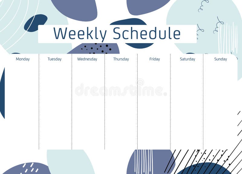 Weekly Planner stock vector. Illustration of background - 68789982