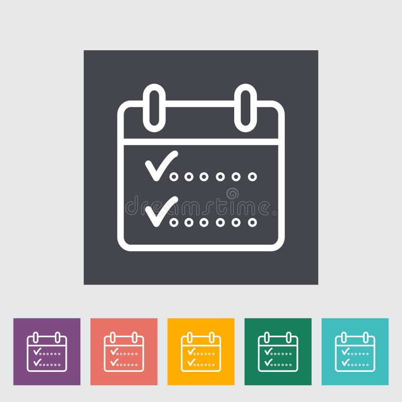Calendar whit check stock vector. Illustration of date - 90231432