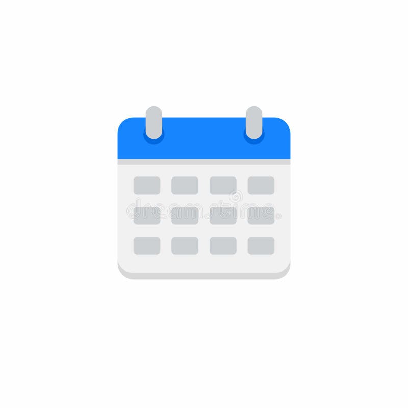Calendar - White Background Icon Vector Isolated Stock Vector ...