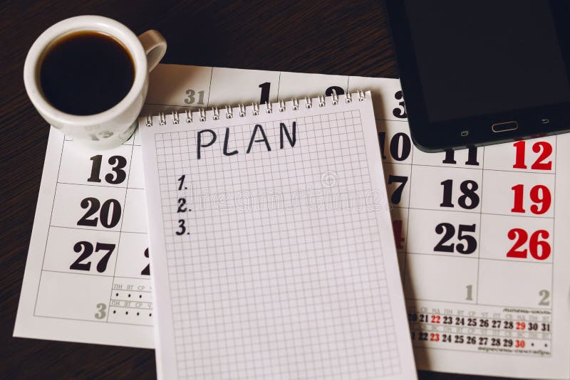 Calendar Year Plan for Items Stock Image - Image of agenda, people ...