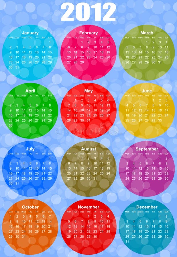 Calendario 2011 ilustración del vector. Ilustración de poste - 17125118