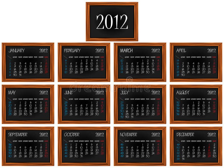 Calendario Rectangular Ilustraciones Stock, Vectores, Y Clipart ...