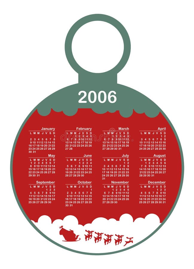 Calendario 2006 stock de ilustración. Ilustración de meses - 284782