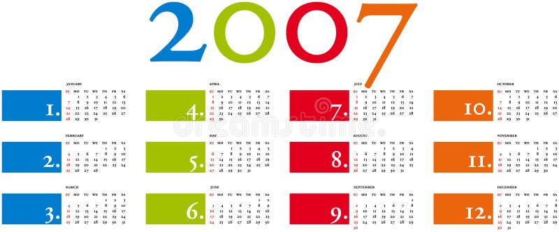 Calendario 2006 stock de ilustración. Ilustración de color - 284799