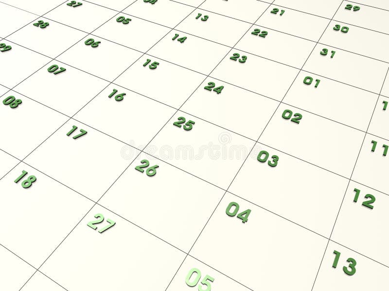 CALENDARIO 3D stock de ilustración. Ilustración de fecha - 1013336
