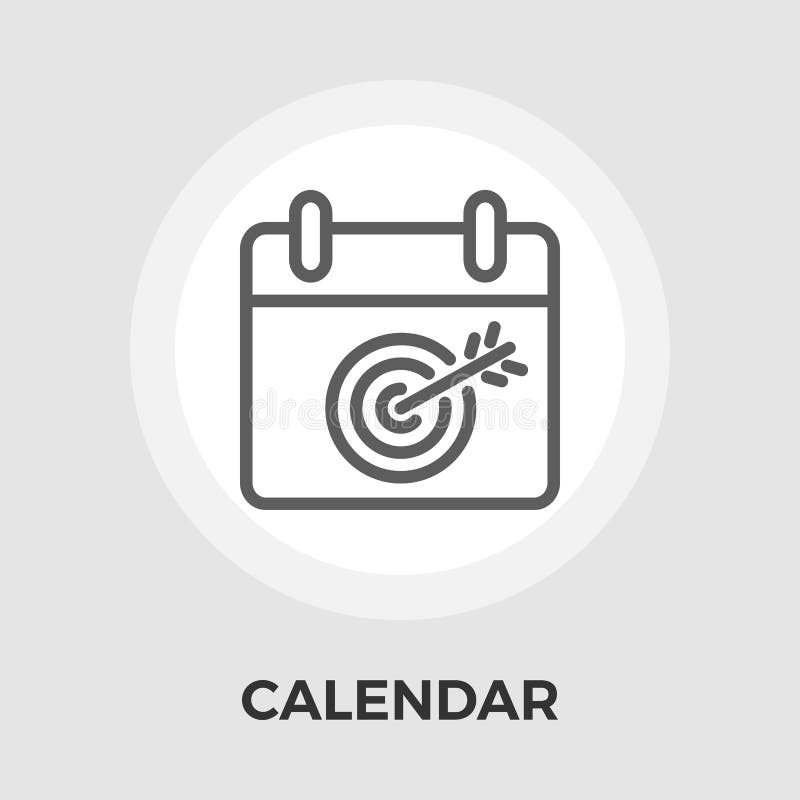 Calendario con meta ilustración del vector. Ilustración de meta - 93728223