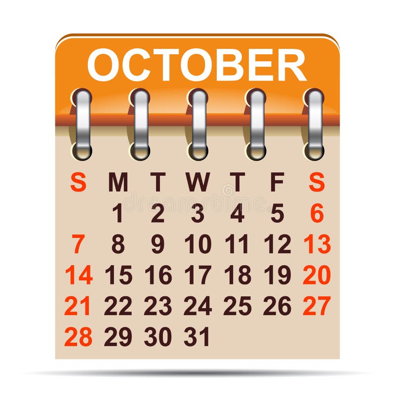 Calendario De 2018 Años Aislado En El Illustra Blanco Del Vector Del ...