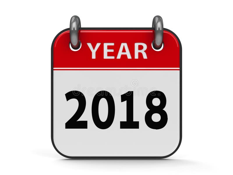 Calendario Del Icono 2018 Años Stock de ilustración - Ilustración de ...