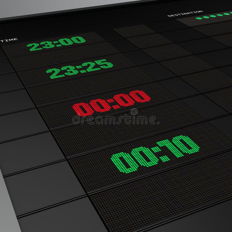 Calendario electrónico stock de ilustración. Ilustración de aeropuerto ...