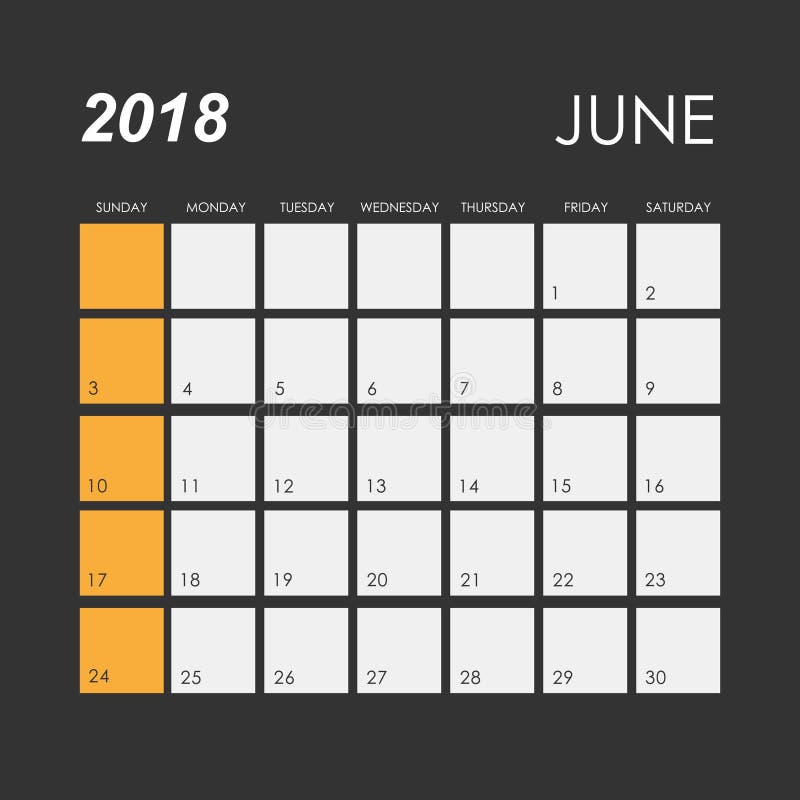 Calendario Para Julio De 2018 Ilustración del Vector - Ilustración de ...