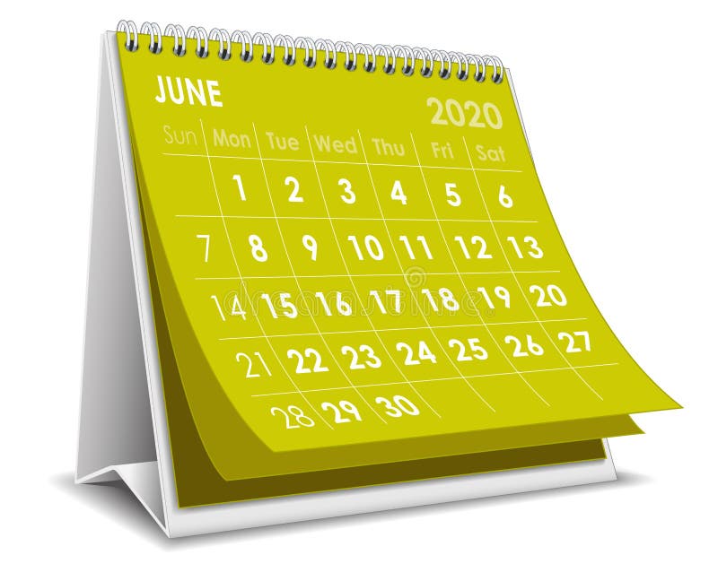 2020 Desktop Calendar. Calendar Planner Template. the Week Starts on ...