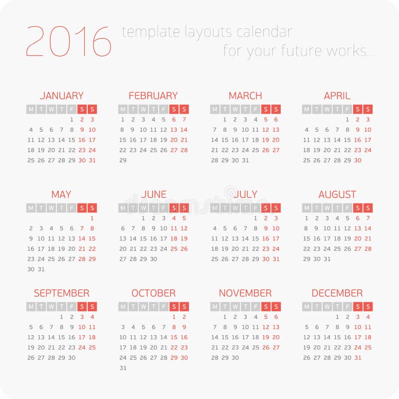 Calendars for 2016-2018 stock vector. Illustration of design - 60596442