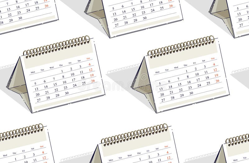 Calendars Seamless Background, Backdrop for Website. Stock Vector ...