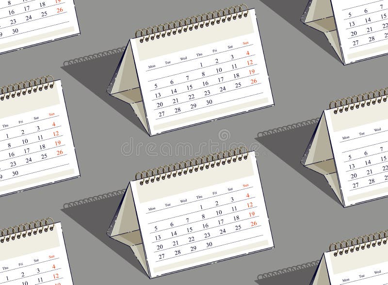 Calendars Seamless Background, Backdrop for Website. Stock Vector ...