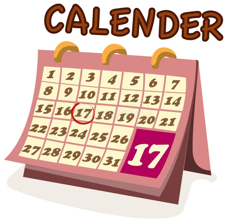 Calender Cartoon Stock Illustrations – 4,116 Calender Cartoon Stock ...
