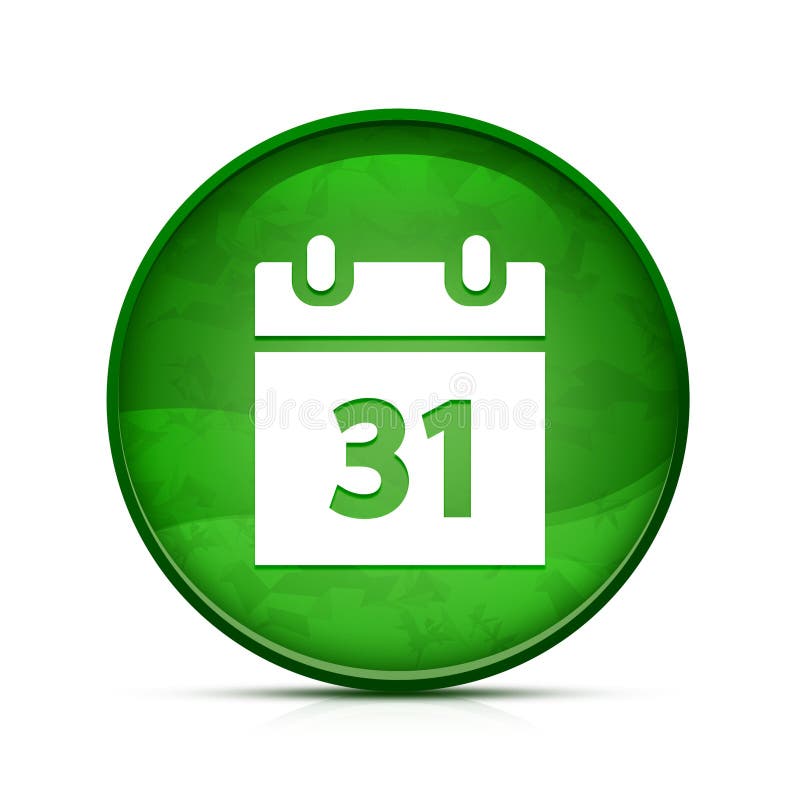 Calender Icon on Classy Splash Green Round Button Illustration Stock ...