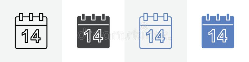 Calender Icon Vector Set Use for Web Ui or App Stock Vector ...