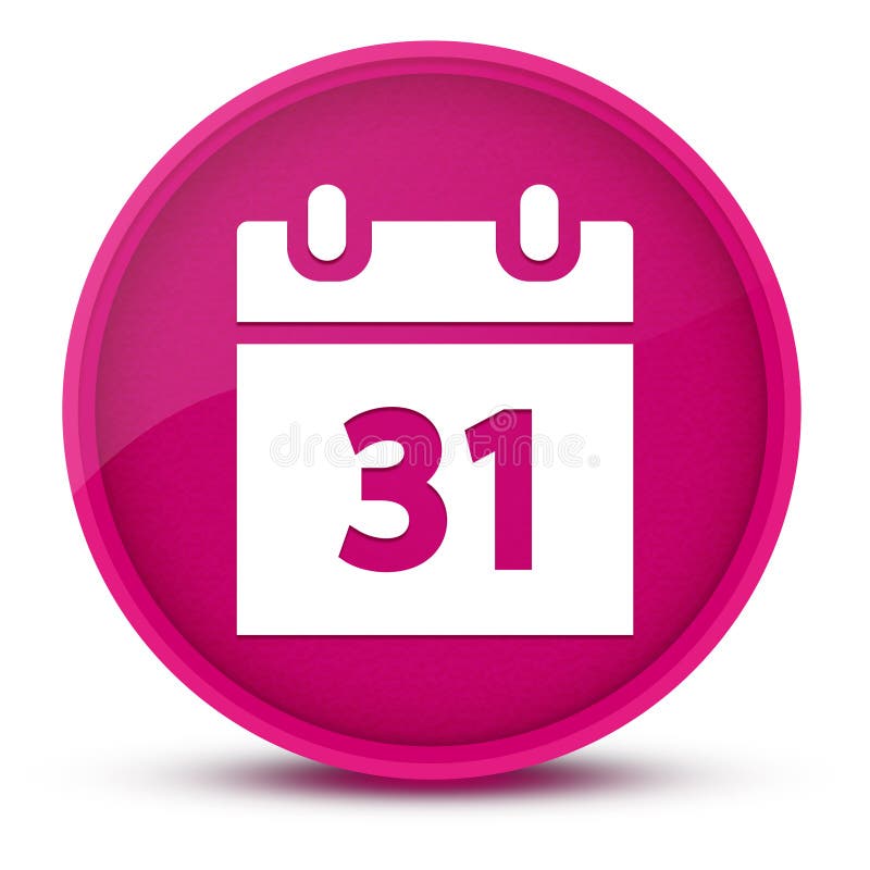 Calender Luxurious Glossy Pink Round Button Abstract Stock Illustration ...