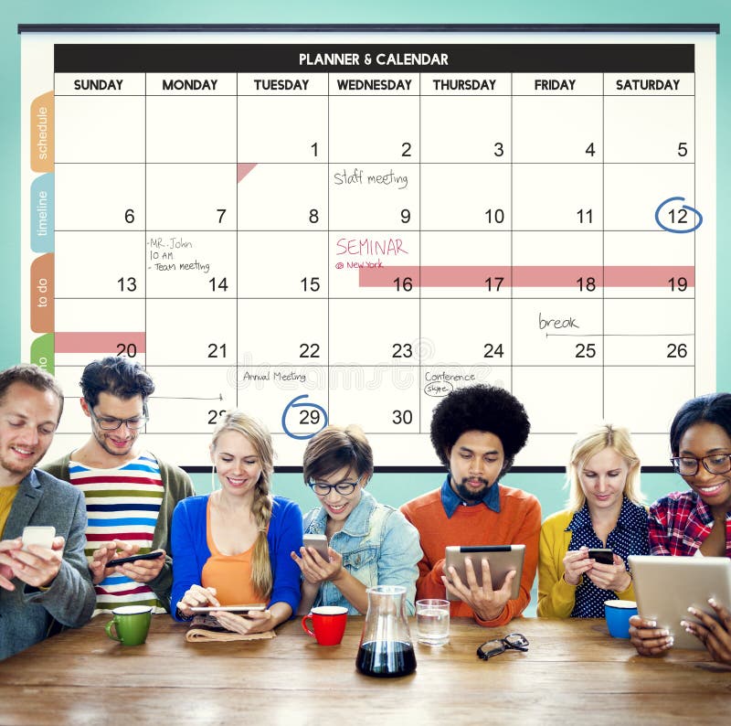 Calender Planner Organization Management Remind Concept Stock Photo ...