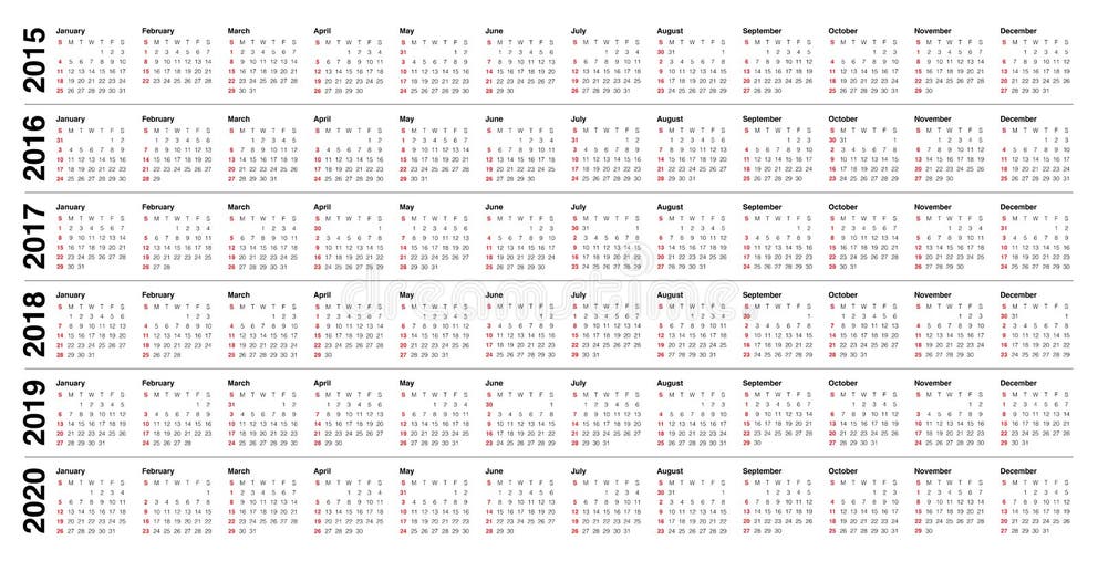 2017 2019 Calender Stock Illustrations – 226 2017 2019 Calender Stock ...