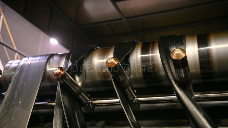 Calendering of Raw Rubber with Machine Tool in Workshop Stock Video ...