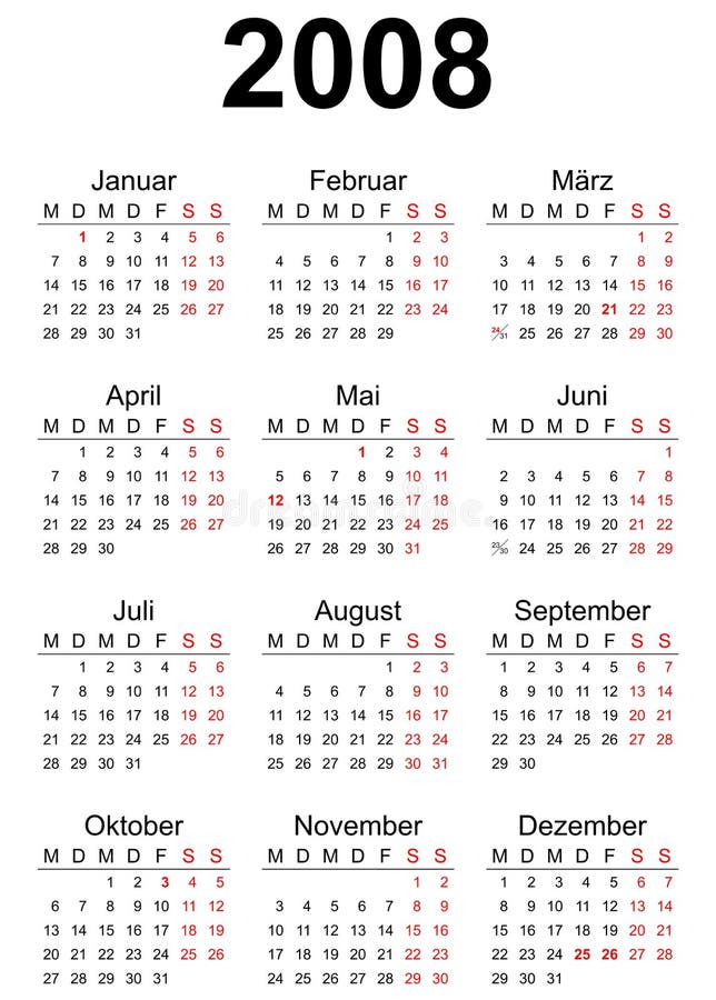 Calendrier 2008 illustration stock. Illustration du décembre - 3810912