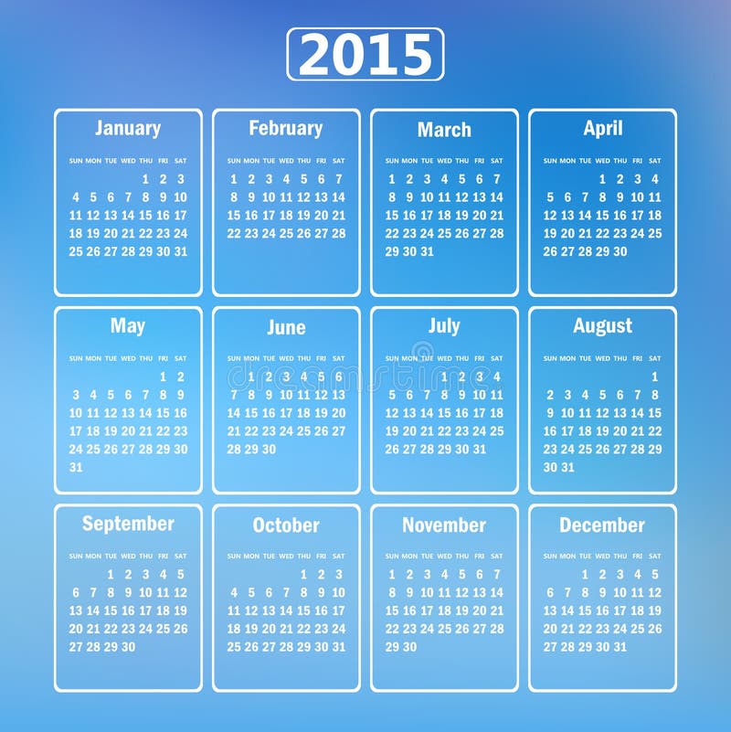 Calendrier 2015. illustration de vecteur. Illustration du datte - 39923365